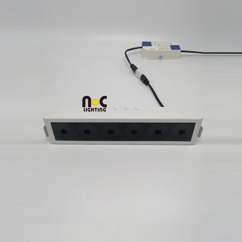 Six 6 Heads LED Linear Spotlight 6*2W LED COB Downlight Grille Linear ...