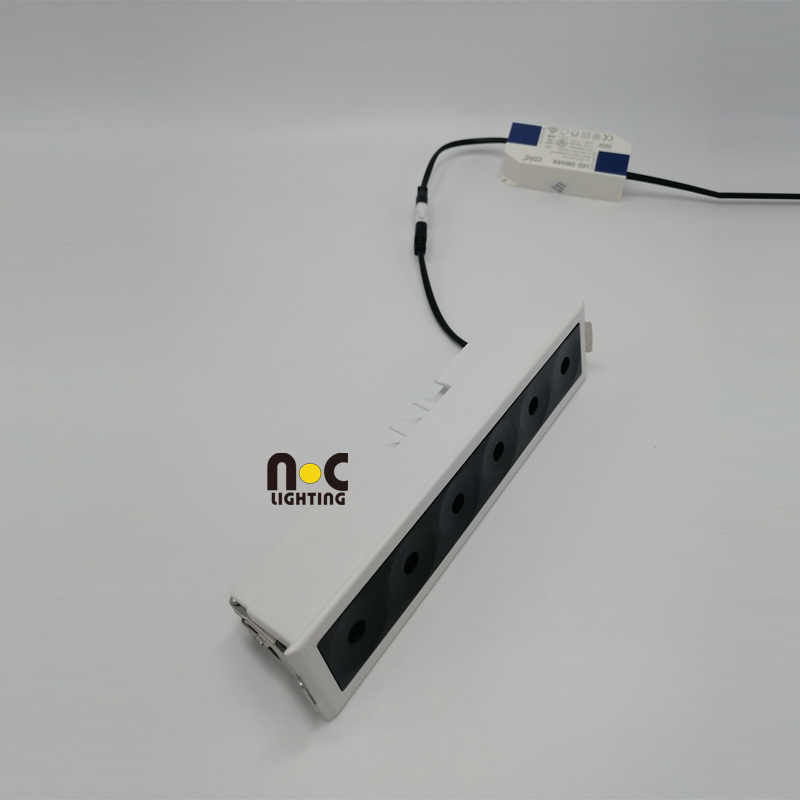 Six 6 Heads LED Linear Spotlight 6*2W LED COB Downlight Grille Linear ...