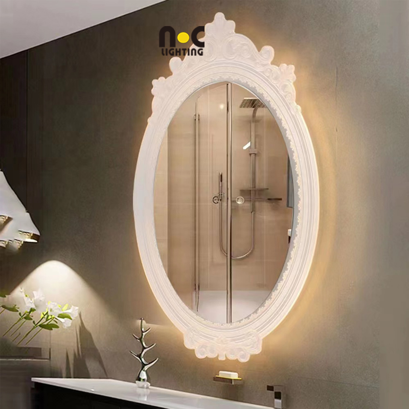 Wall Mounted Glass Mirror Bath Lights Smart Led Bathroom Mirror LED ...