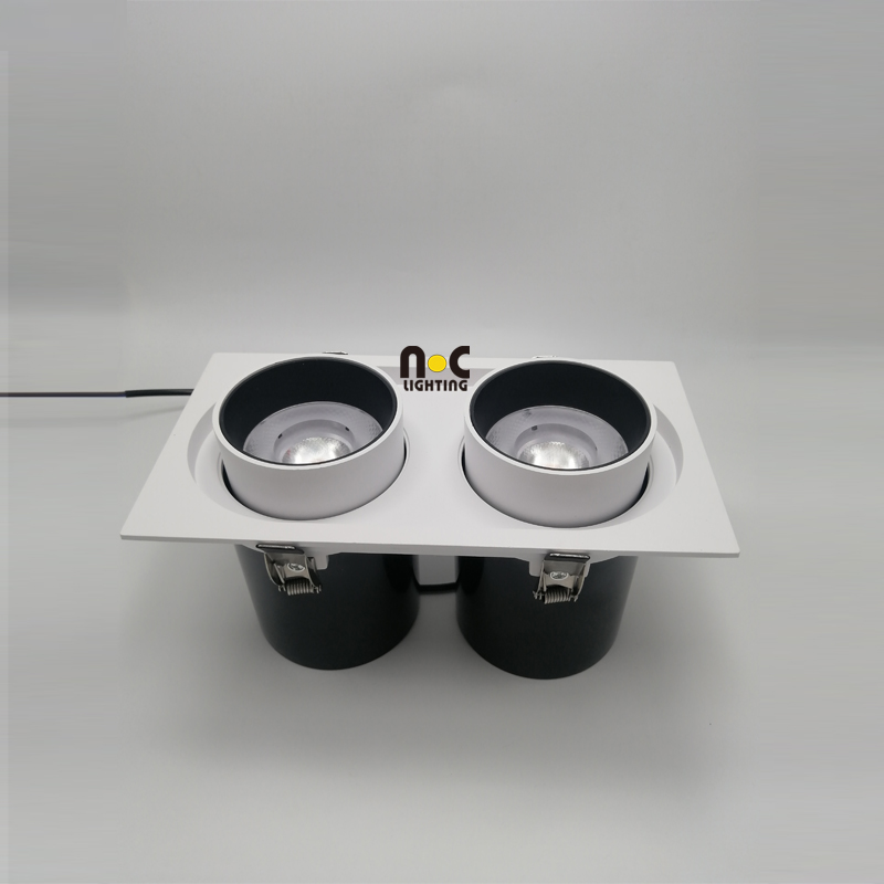 LED spotlight with focusing ring recessed lamp IP20 ceiling recessed ...